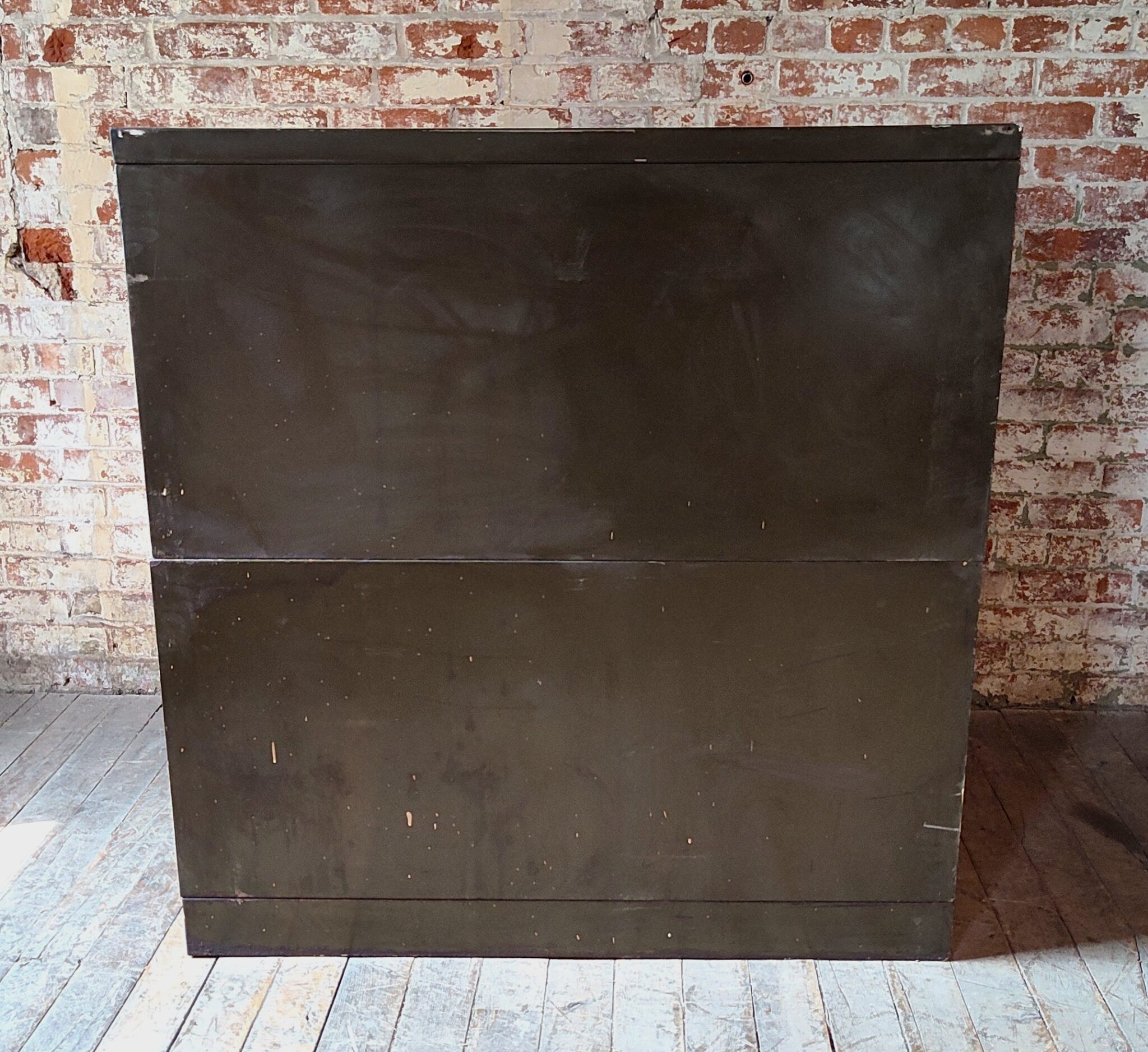 Vintage Steel Flat File Cabinet with Brass Handles - SOLD - Vintage ...
